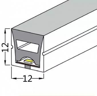 Neon flex 24V 12x12 mm rola 10m