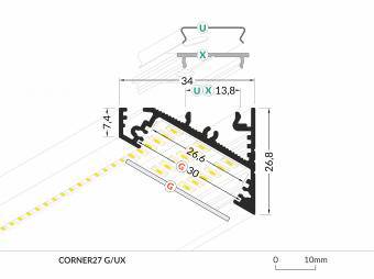 Profil LED colt WIDE 2m